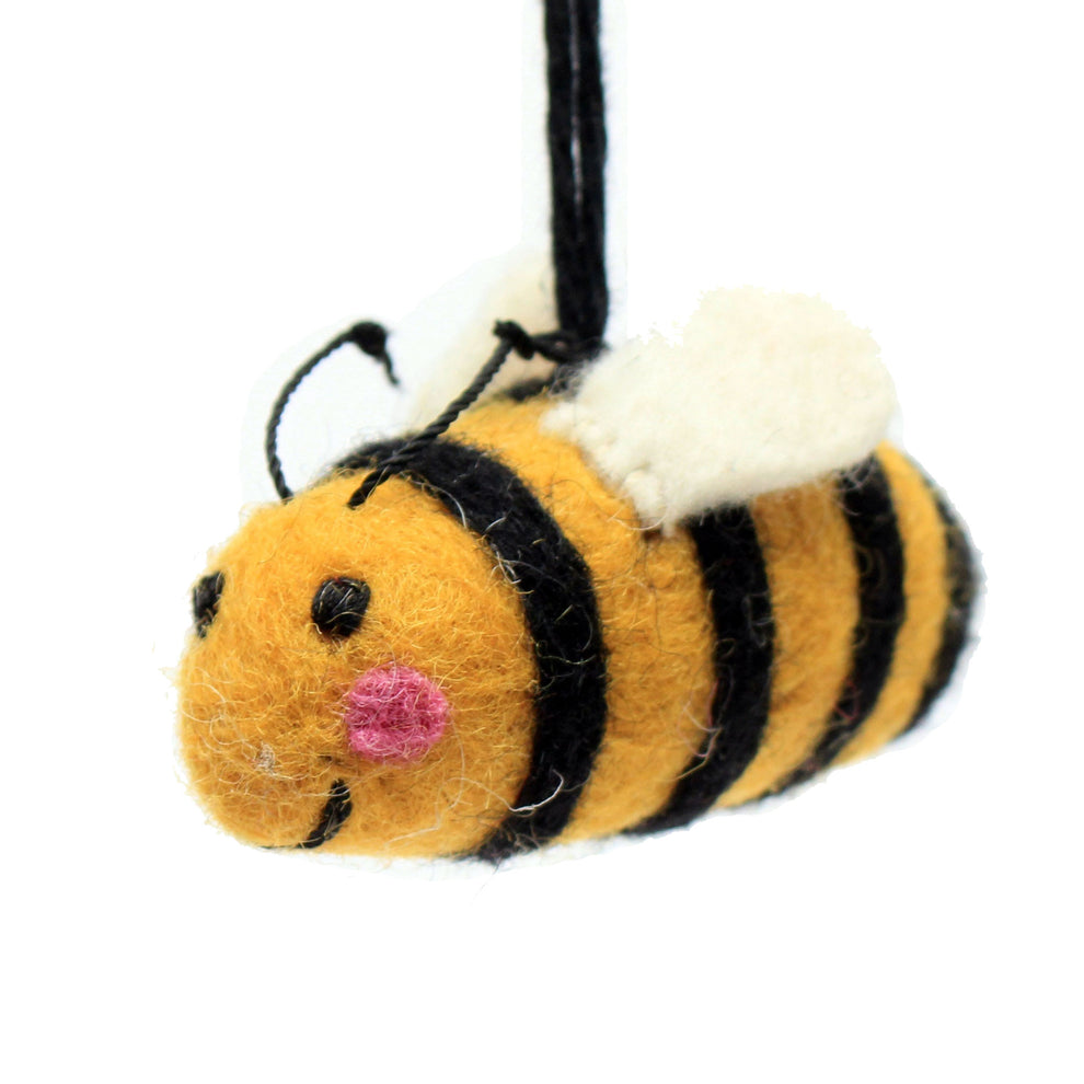 Mini 3D Bee Key Ring | Festive Felt