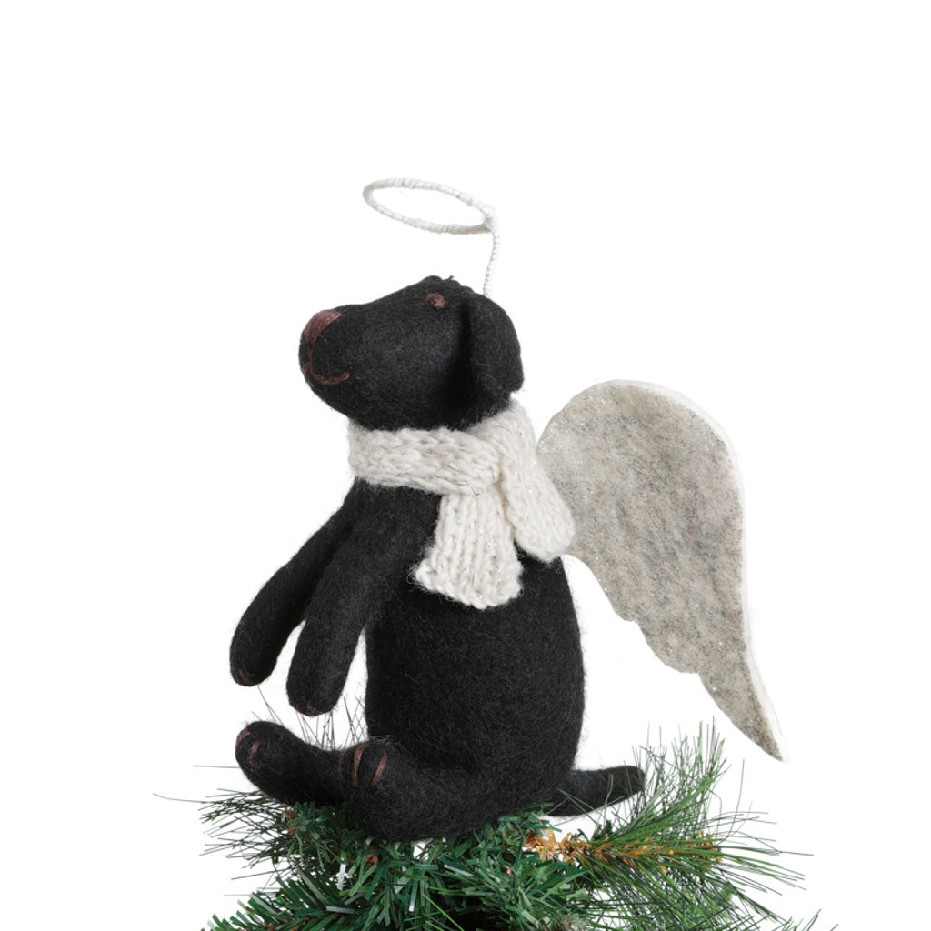 Black Labrador Tree Topper from Festive Felt