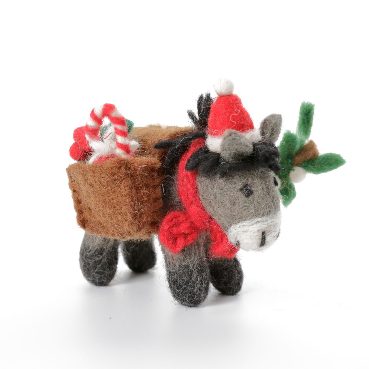 Donkey with Christmas Panniers Decoration from Festive Felt